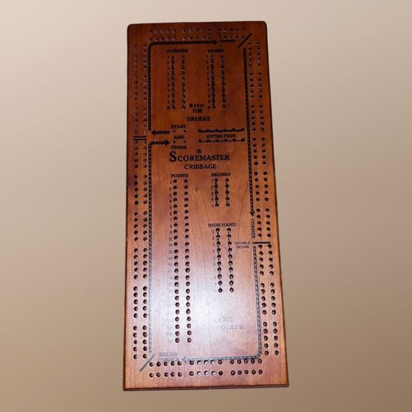 Drueke SCOREMASTER | Games | Vintage Drueke Scoremaster Cribbage Board ...